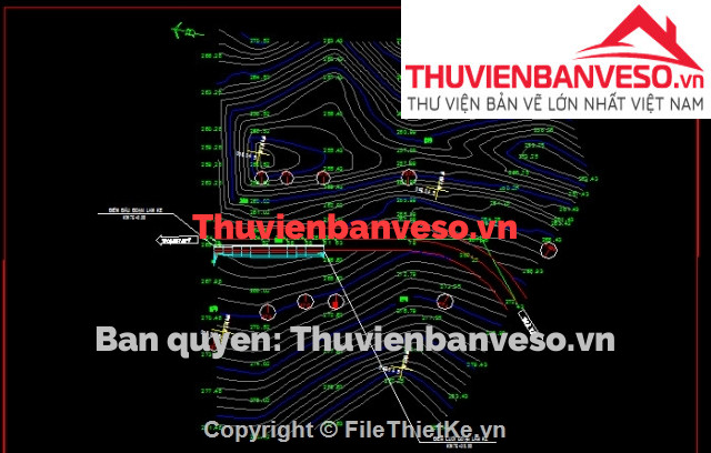 Bản vẽ thiết kế tường chắn ta luy âm trên đường Trường Sơn Đông